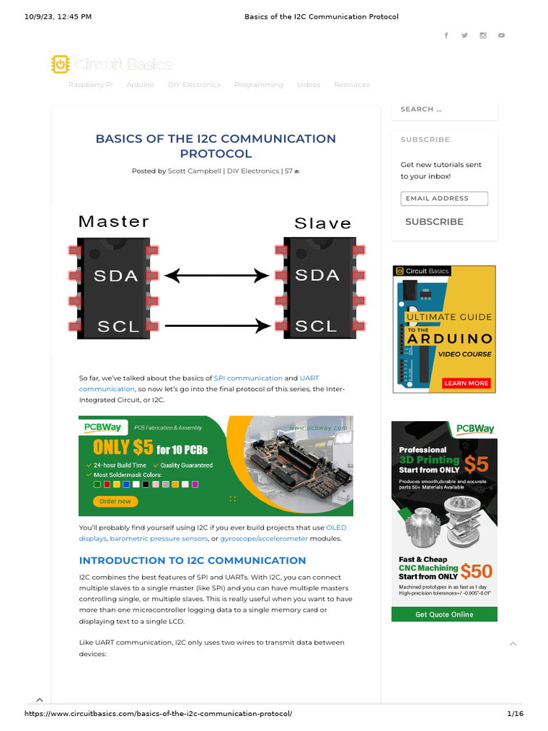 Basics of The I2C Communication Protocol | PDF Basics of The I2C Communication Protocol | PDF