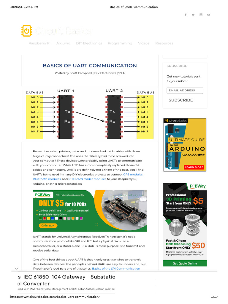 Basics of UART Communication | PDF | Liquefied Petroleum Gas | Computing
