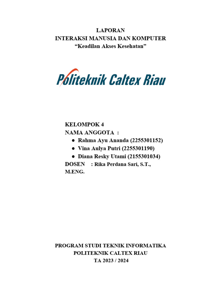 (IMK) Laporan Kelompok4 2TIC | PDF | Ilmu Sosial