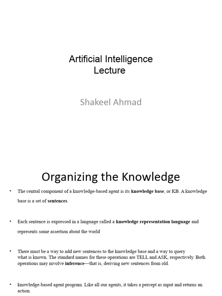 Knowledge Representation in AI | PDF | Knowledge Representation And Reasoning | Class (Computer ...