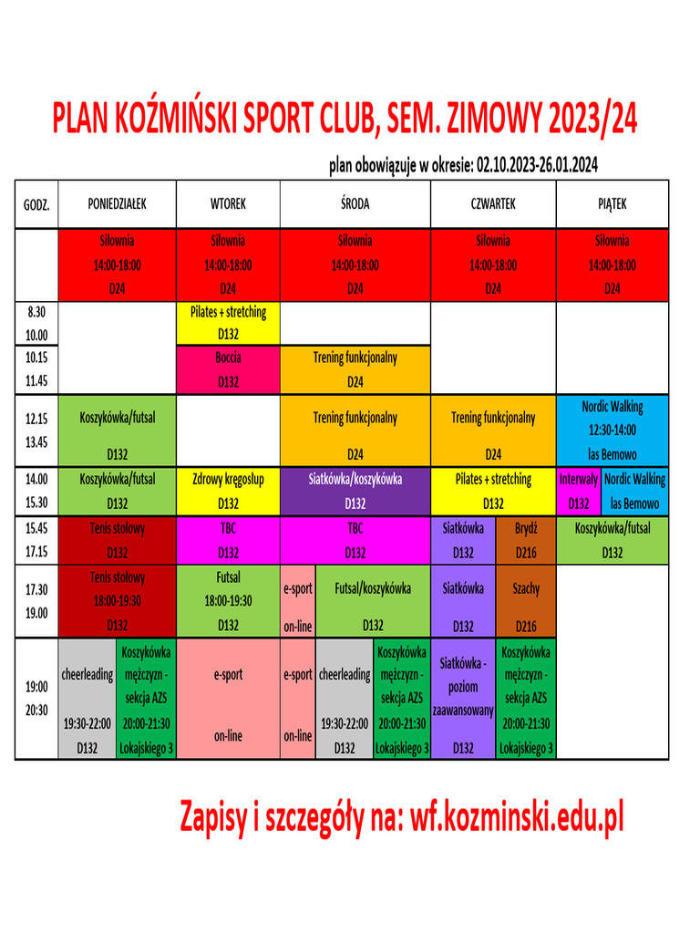 Plan Zima 2023-24 | PDF