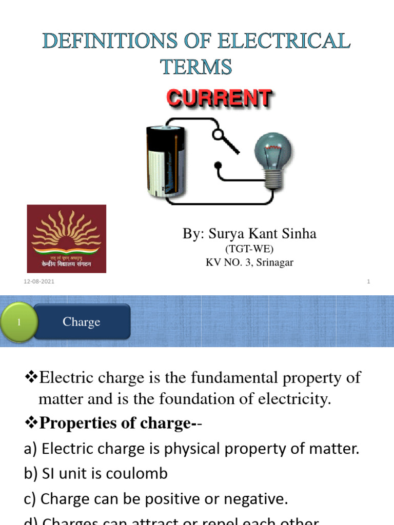 Definitions of Electrical Terms. | Download Free PDF | Voltage ...