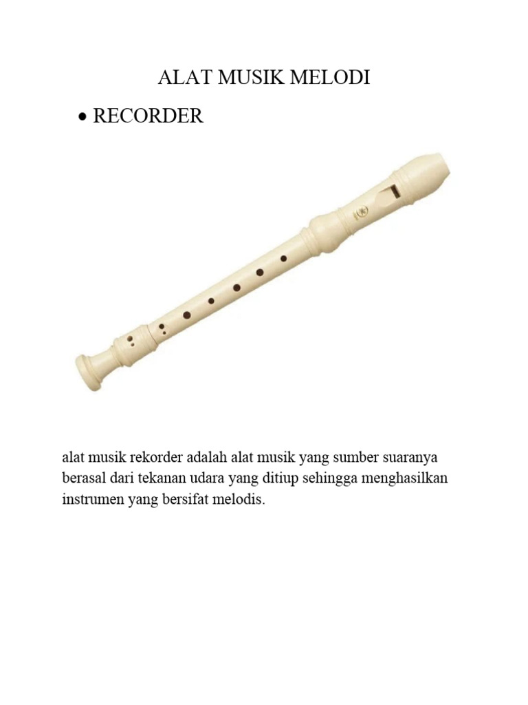 Alat Musik Melodi Abrar | PDF