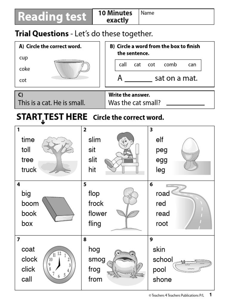 YellowBox READING TEST | PDF