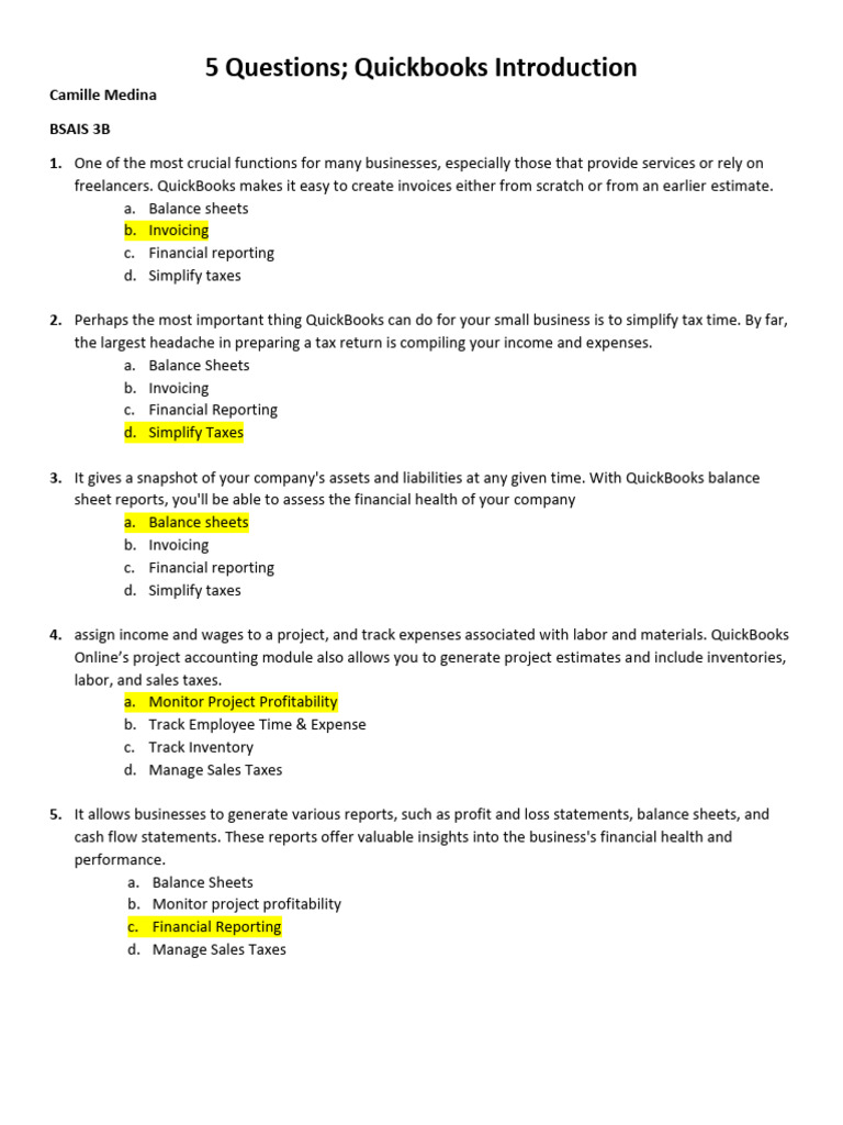 QuickBooks Basics: Key Features | PDF | Business | Finance & Money ...