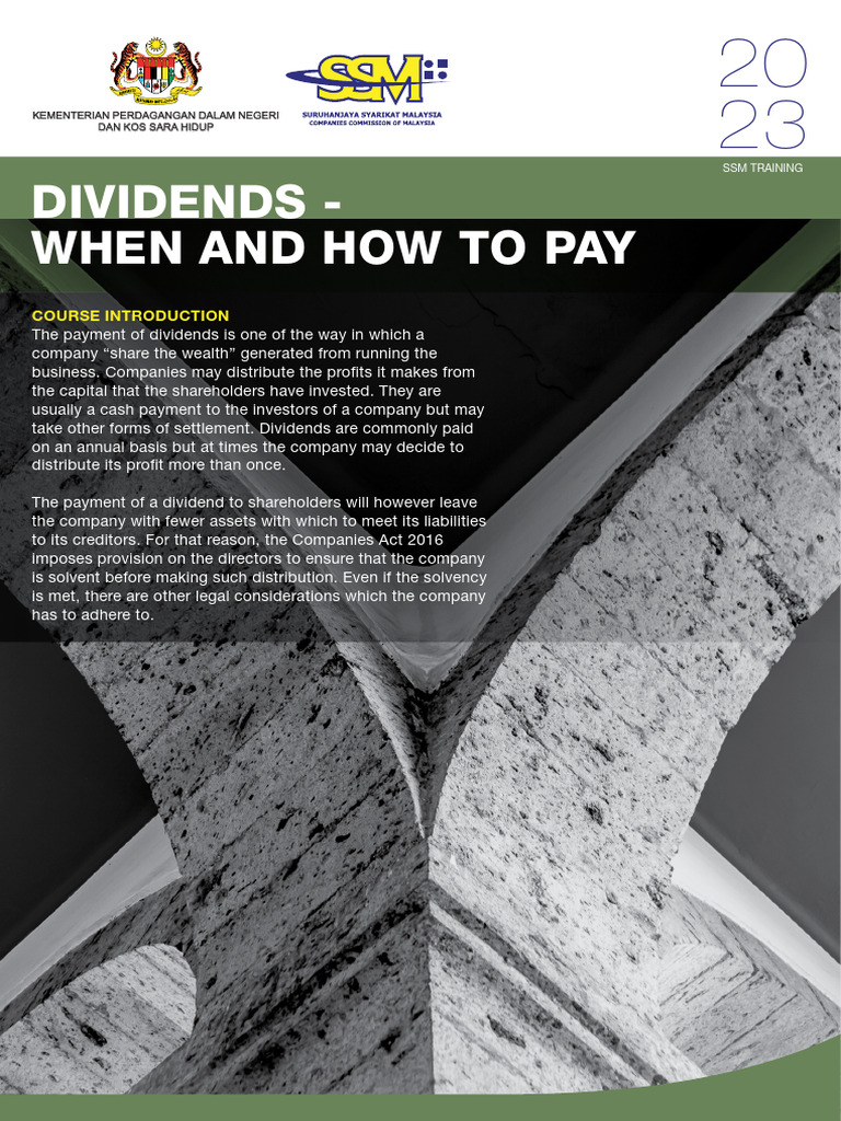 Dividends - When and How To Pay | PDF | Dividend | Business