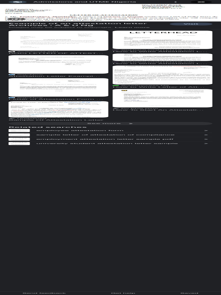 Attestation Letter For Admission - Google Search | PDF