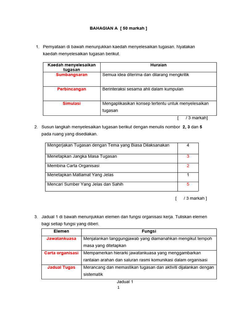 Skema - Ujian 1 T4 2023 | PDF