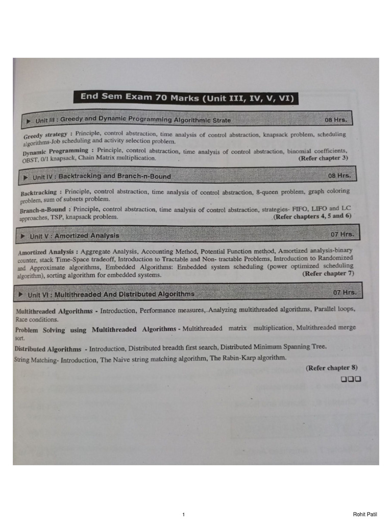 (TechNeo) Design and Analysis of Algorithms U3-6 (2019 Pattern) | PDF ...