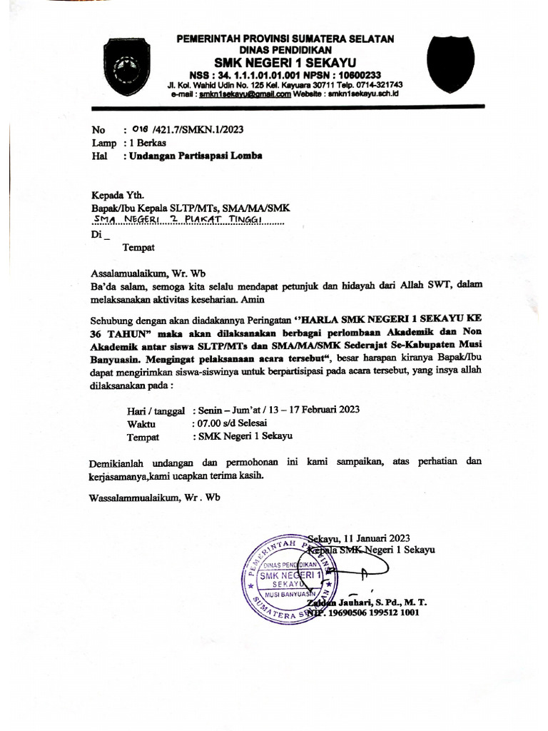 Undangan HARLAH | PDF