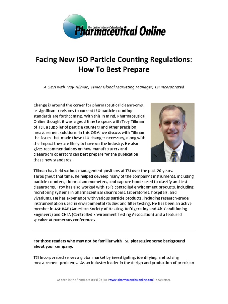 Facing New ISO Particle Counting Regulations: How To Best Prepare | PDF ...