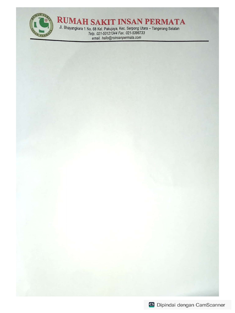 Surat Kop Rs Insan Permata | PDF