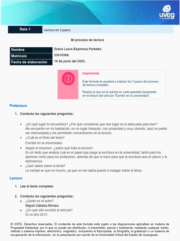 R1 - U1 Lectura en 3 Pasos | PDF