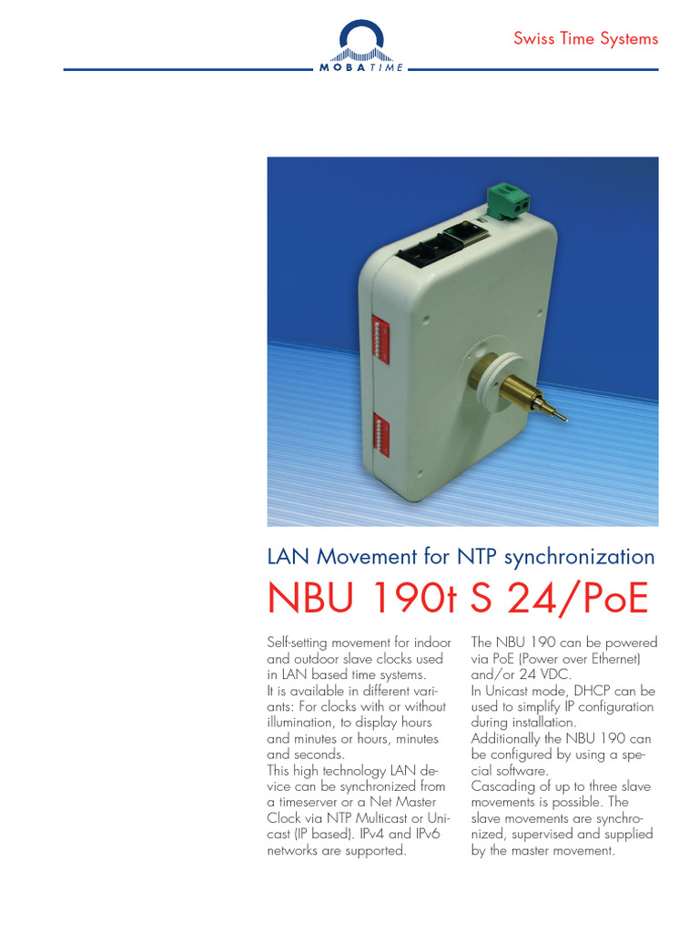 LE-800725.03-NBU 190-NTP Movement | PDF