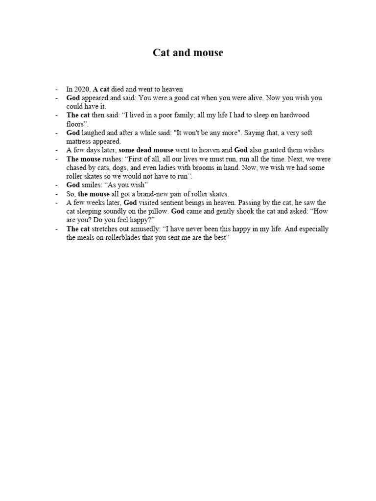 Cat and Mouse | PDF
