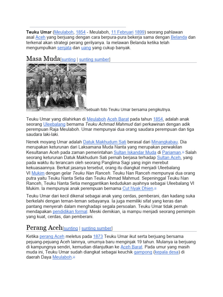 Teuku Umar | PDF | Klasik