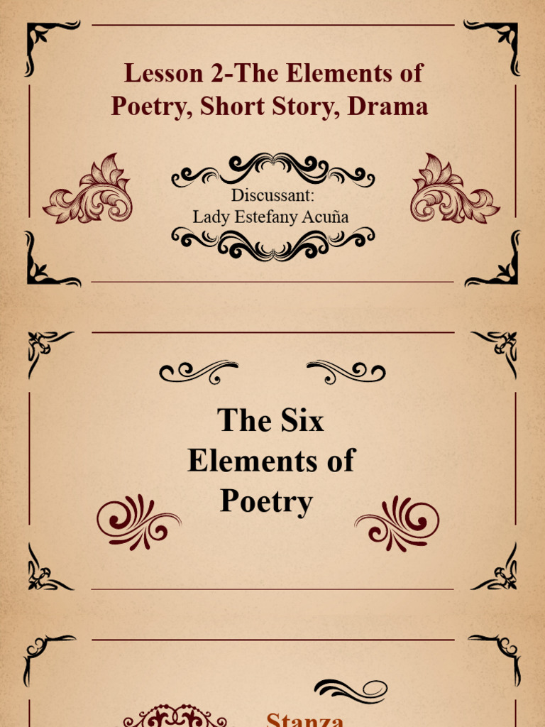 Elements of Poetry Short Story Drama | PDF