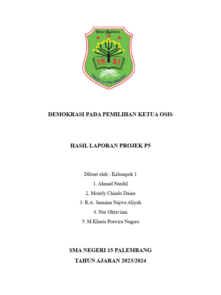 HASIL LAPORAN PROJEK P5 | PDF