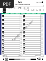 IELTS Listening and Reading Answer Sheet | PDF | International English ...