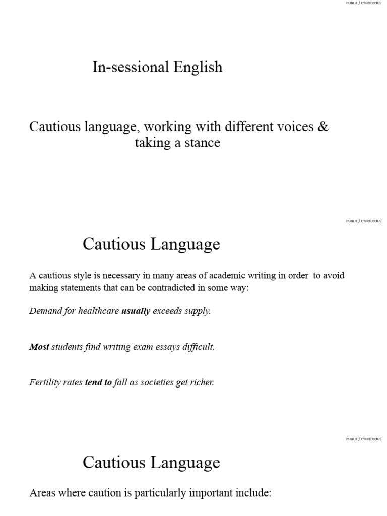 Cautious Lang | PDF