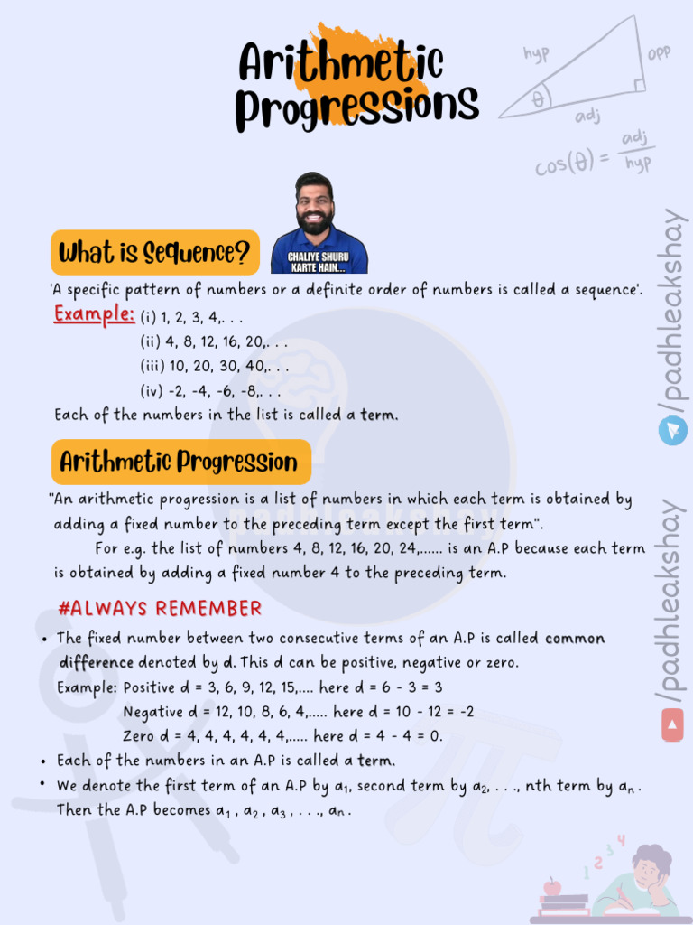 Arithmetic Progression | PDF | Numbers | Arithmetic