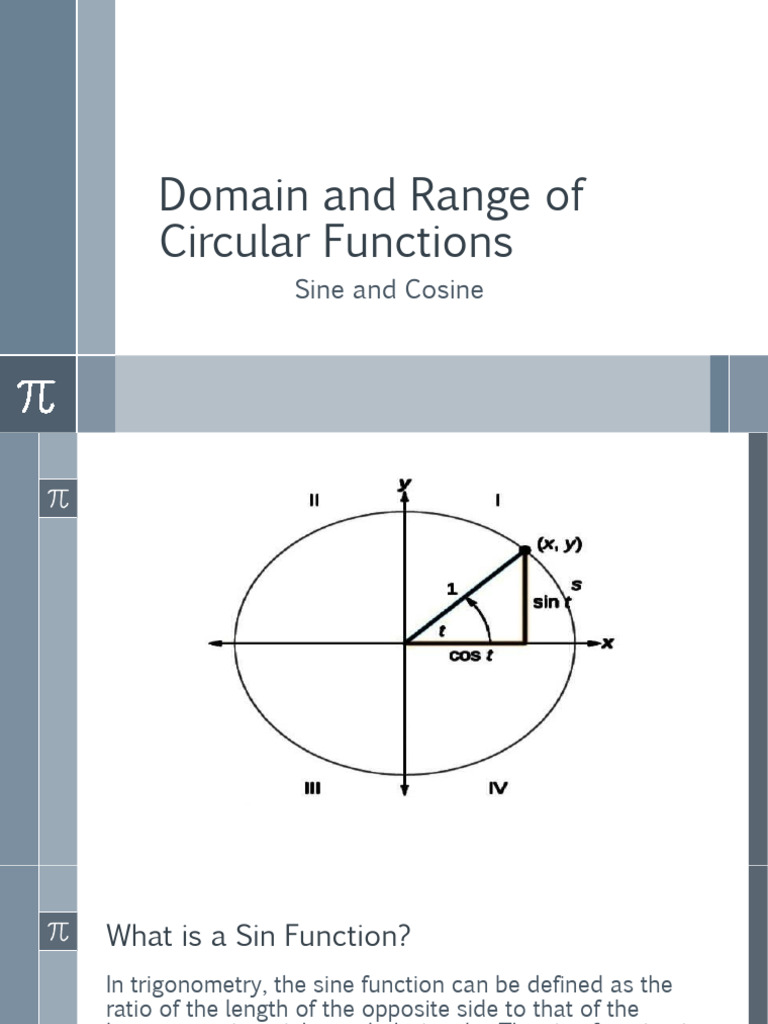 Domain and Range of Circular Functions | PDF