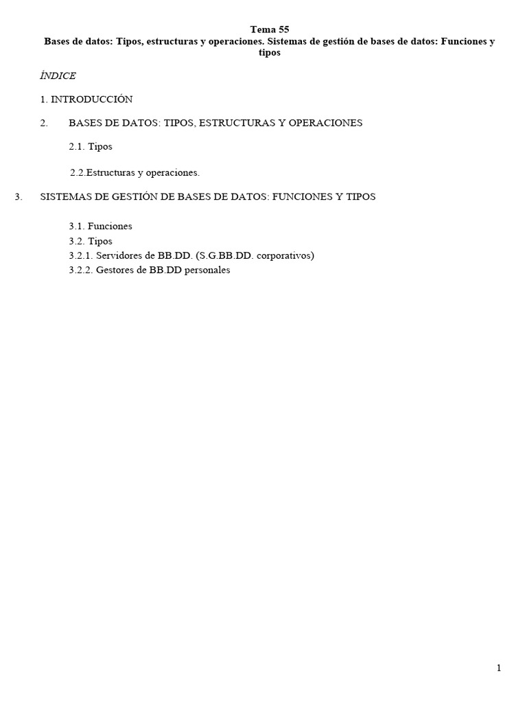 Tema 55 | PDF | Bases de datos | Servidor (Computación)
