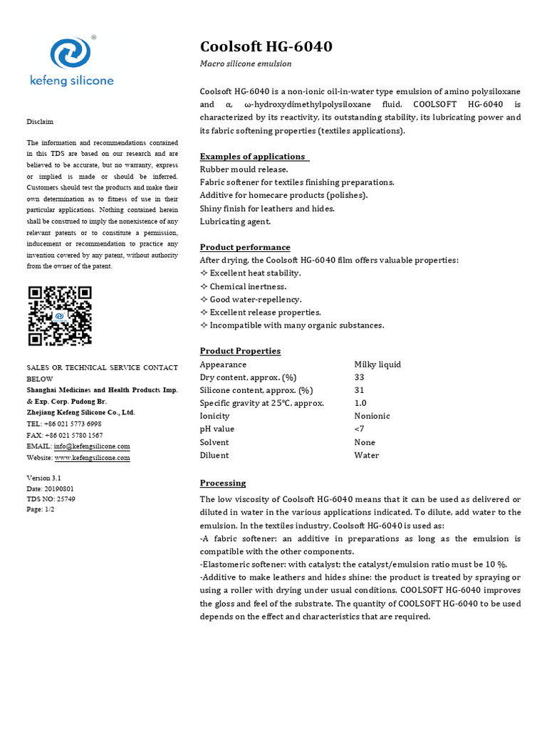 Coolsoft HG 6040 TDS 3.1 | PDF