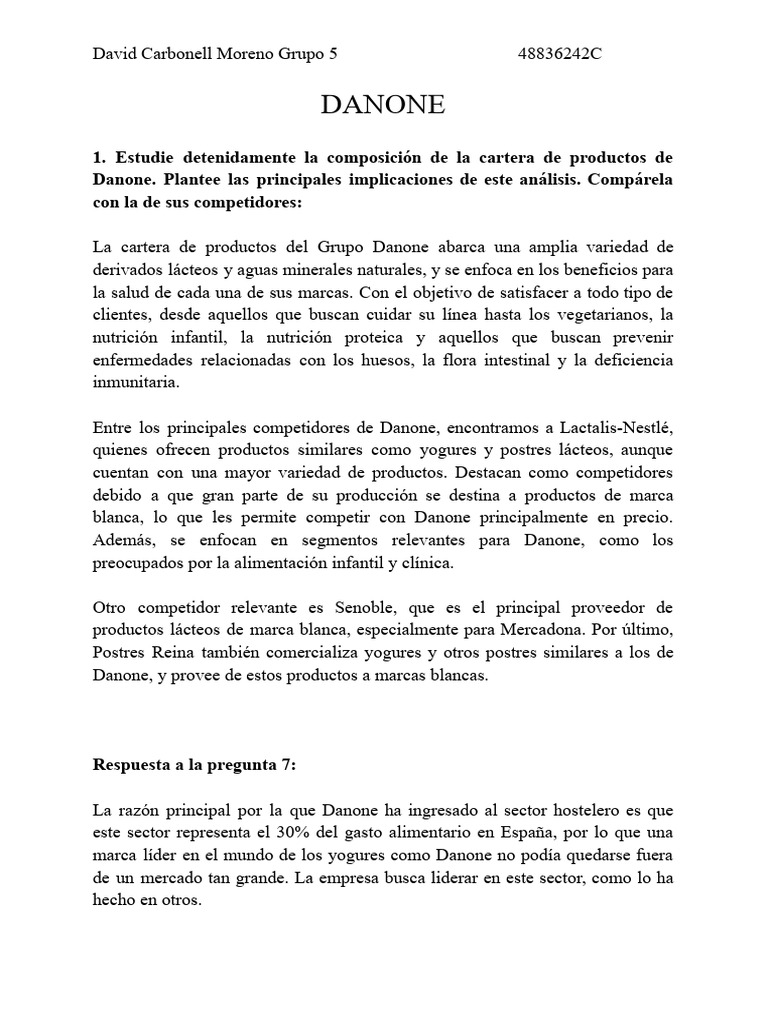 Danone | PDF | Negocios