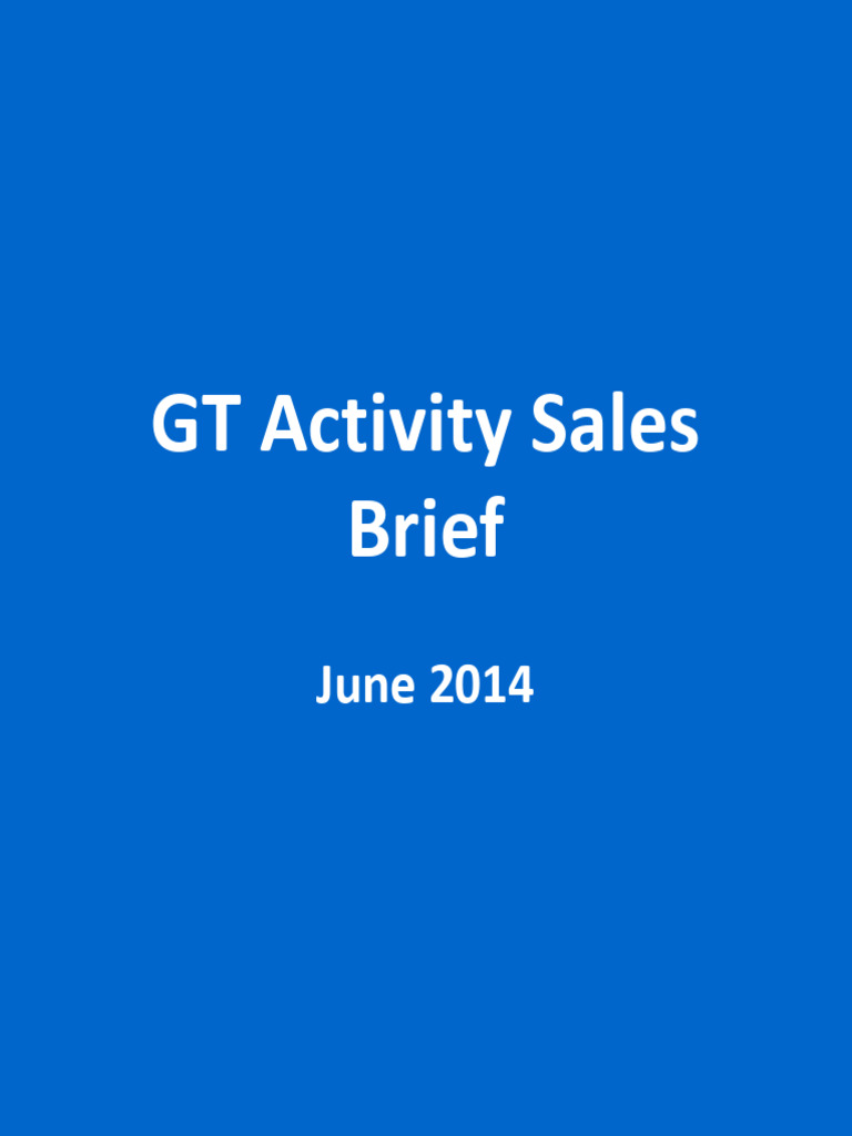GT Sales Brief June 2014 | PDF