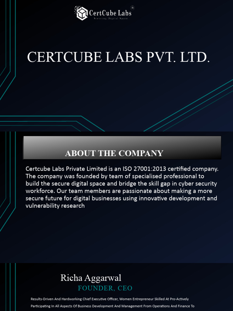 Certcube - Cyber Security Services | PDF | Security | Computer Security