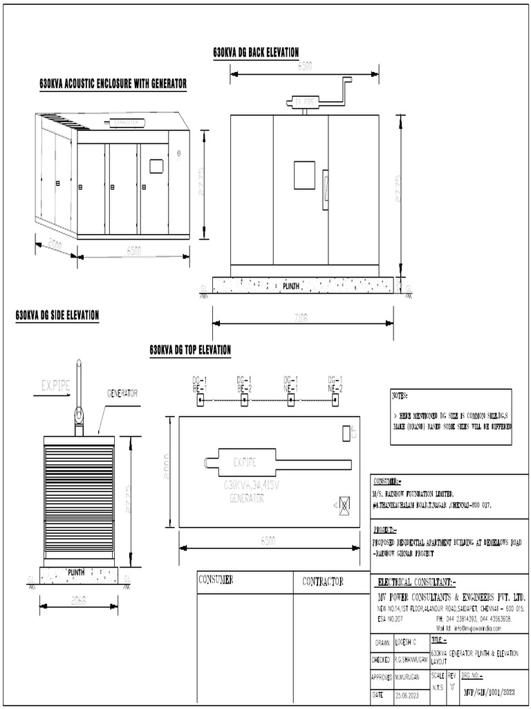 630 Kva DG Drawing | PDF
