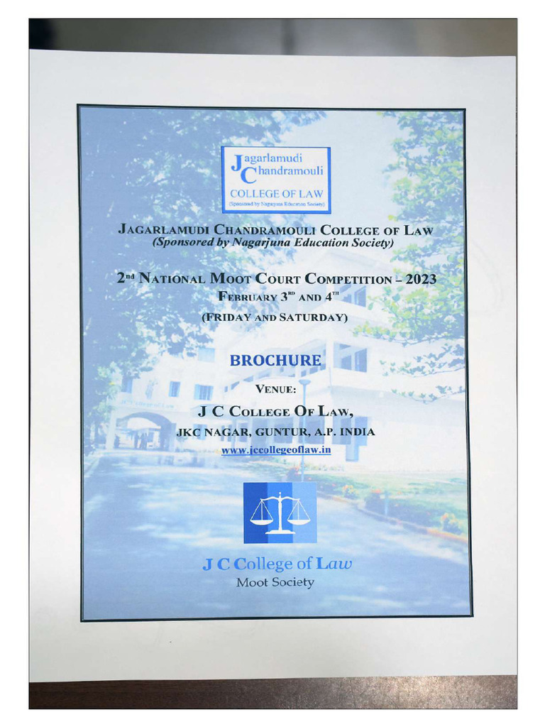 2nd National Moot - JCCL | PDF