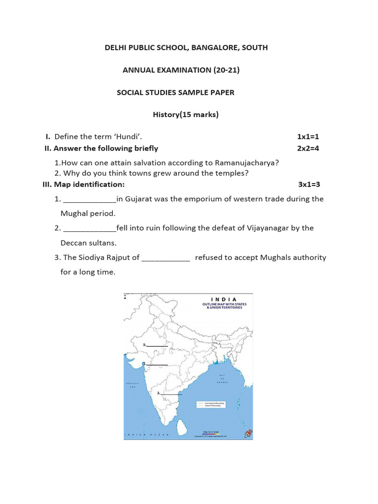7th Social Science Sample Paper | PDF | Natural Hazards | Earth Sciences