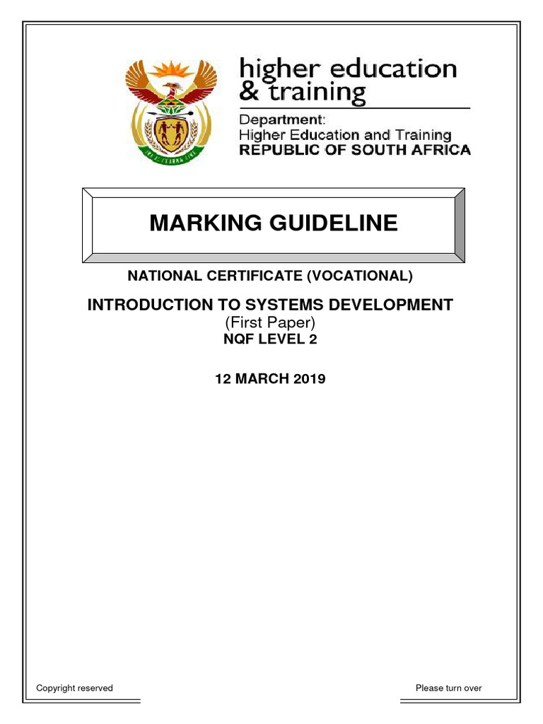 Nc1590 - Introduction To Systems Development l2 p1 Memo Supp 2019 | PDF | Source Code | Class ...