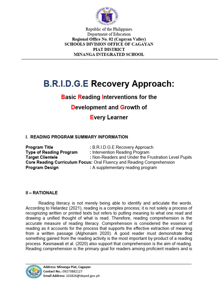 Intervention Reading Program. - 1 | PDF