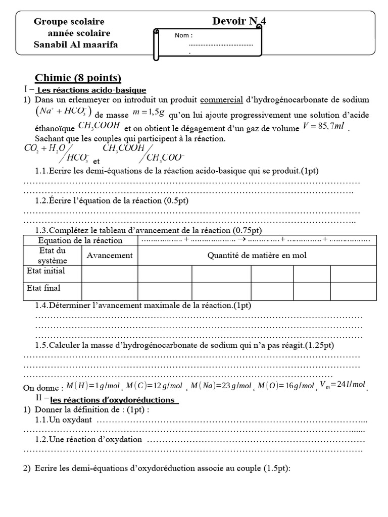 Devoirs - 4 - Sanabile | PDF