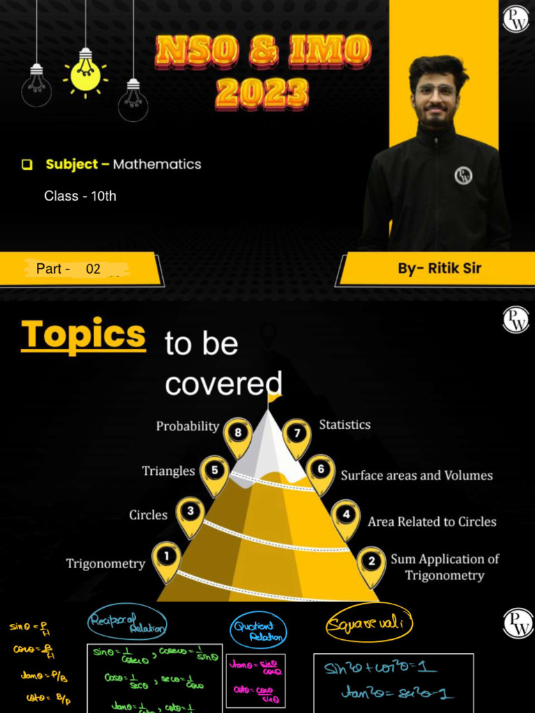 Complete NSO & IMO Maths - Class 10th Part 2 _ Class Notes (by Ritik ...