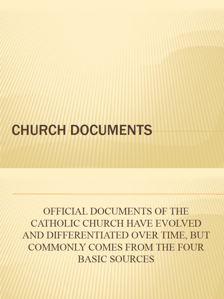 Church Documents | PDF