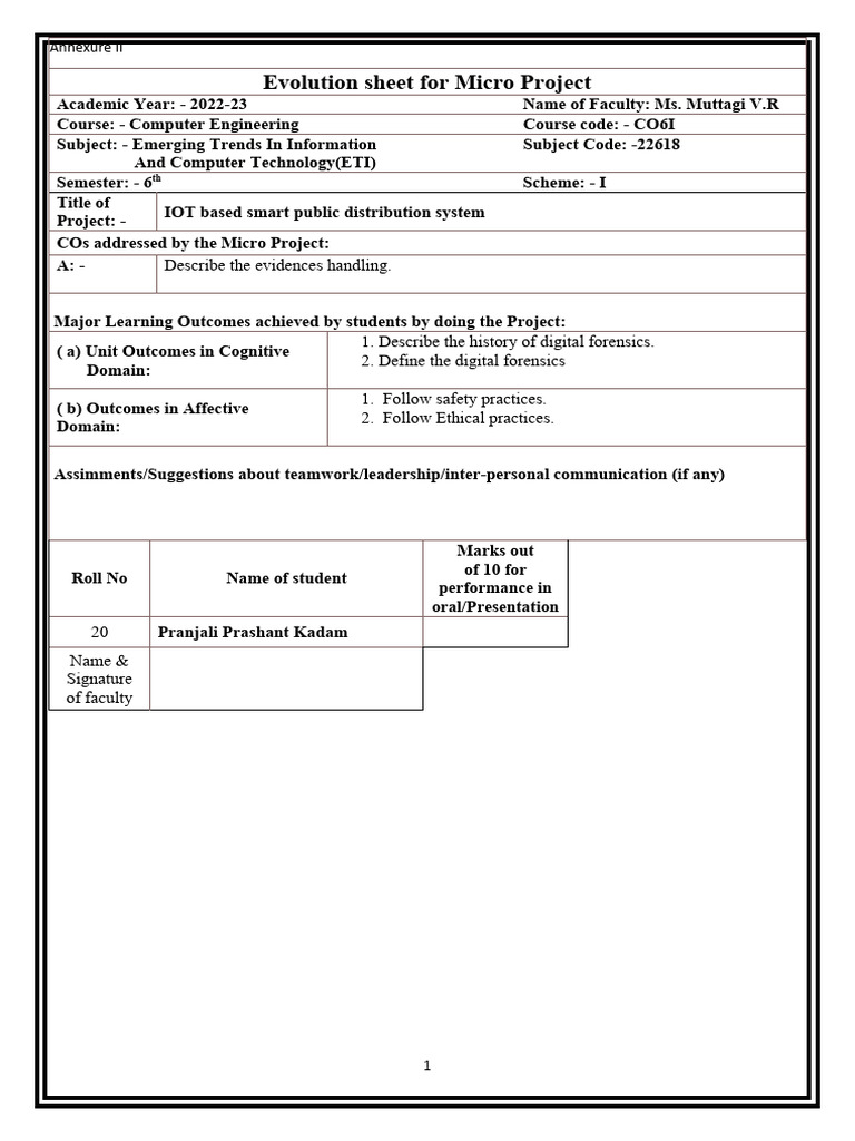 IoT Smart Public Distribution System Project | PDF