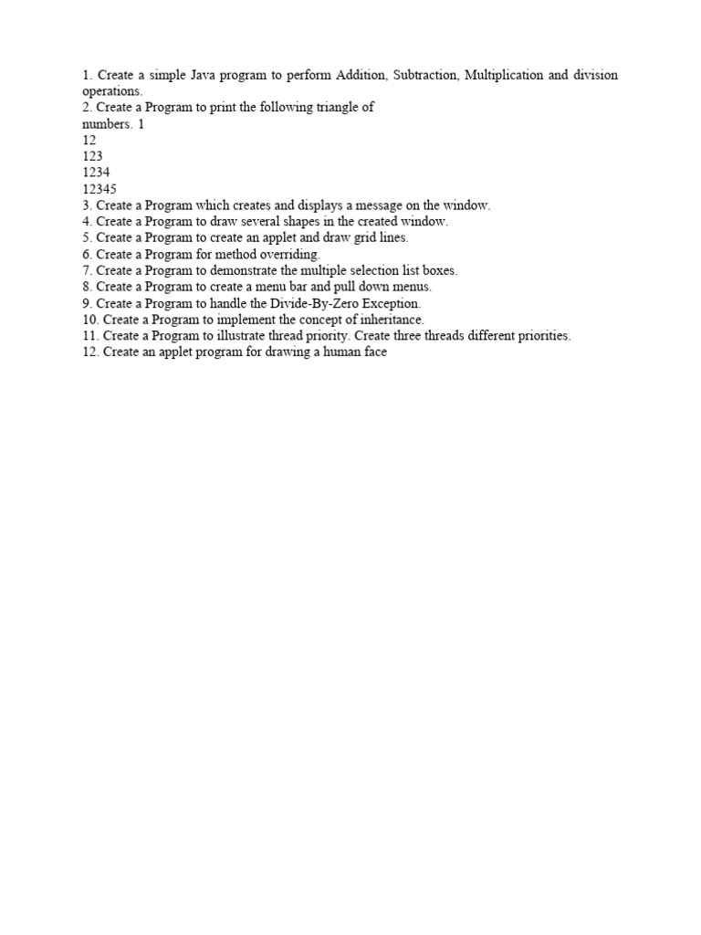 Java Programs | PDF | System Software | Computer Science Java Programs | PDF | System Software | Computer Science