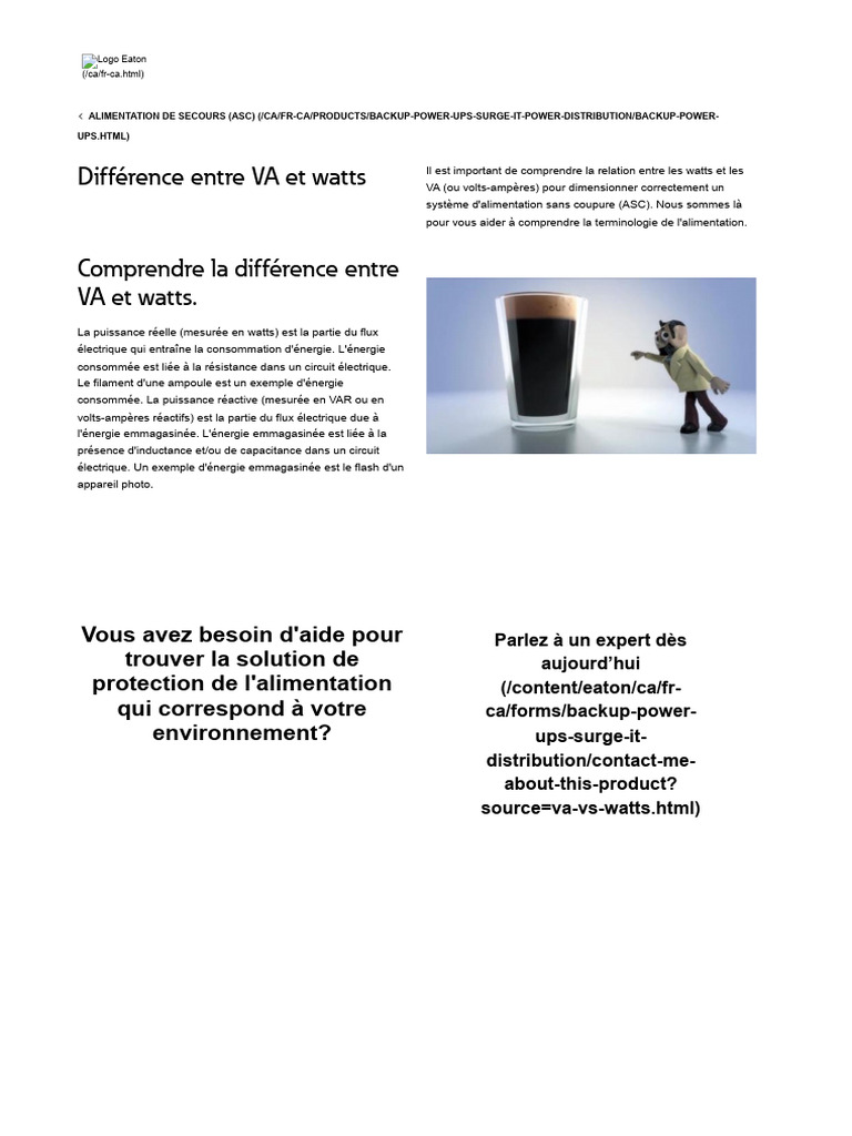 Différence entre VA et watts expliquée | PDF