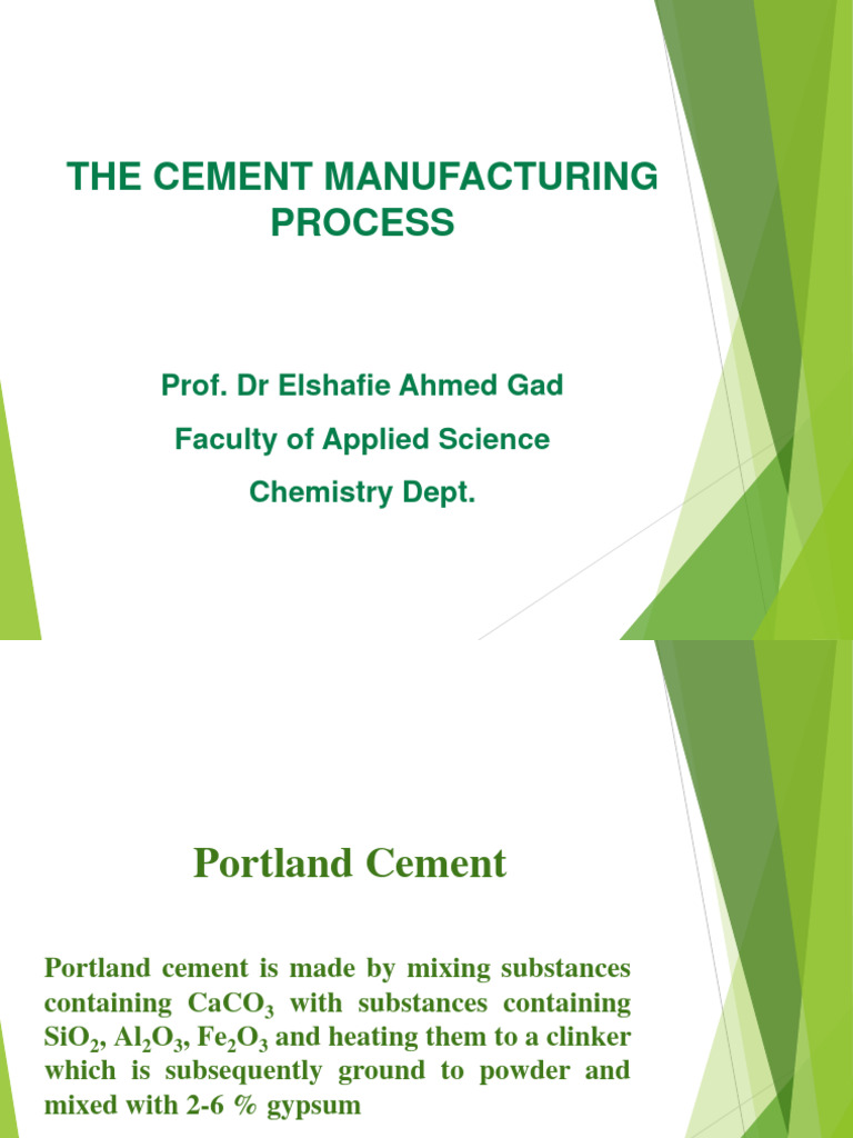 Portland Cement Manufacturing Process | PDF | Cement | Chemistry