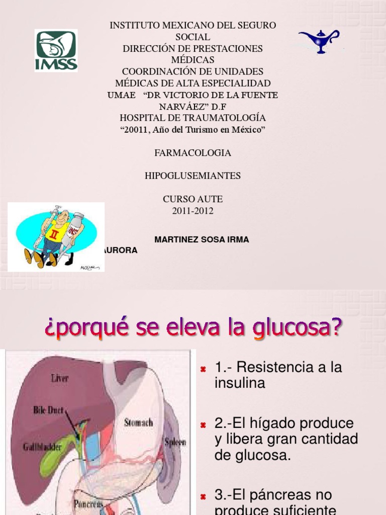 hipoglucemiantes presentacion | Diabetes mellitus | Hipoglucemia