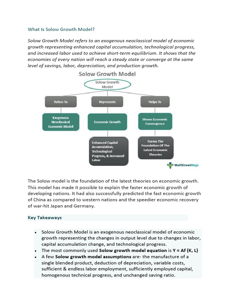 What Is Solow Growth Model | PDF