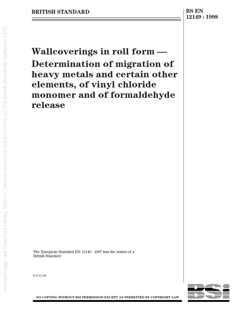 BS en 12149-1998 | PDF