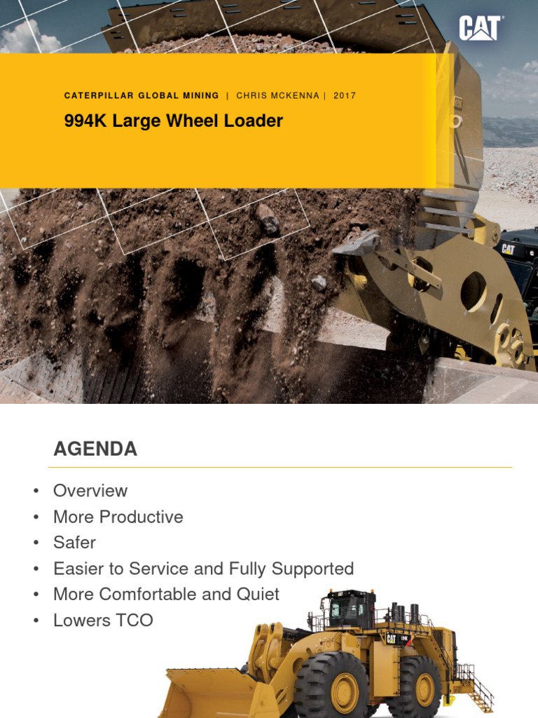 Caterpillar 994K Wheel Loader Overview | PDF | Loader (Equipment ...