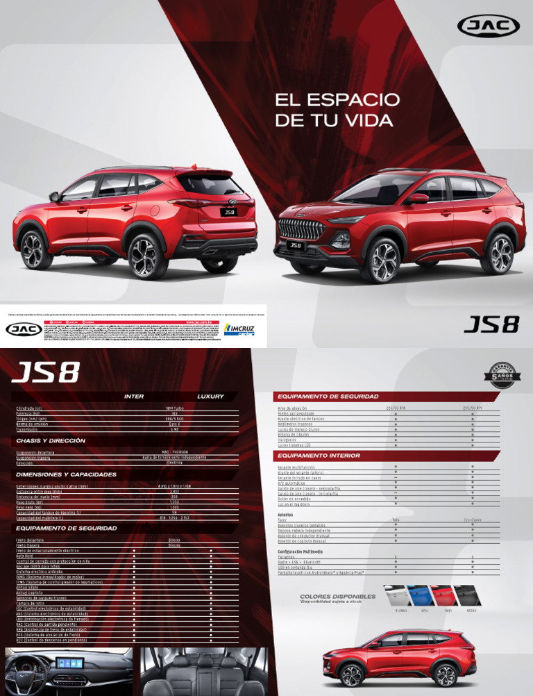 Ficha JAC JS8 | PDF