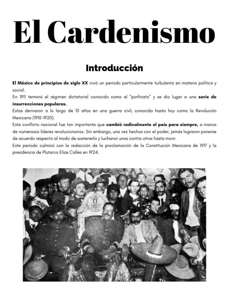 El Cardenismo Pdf