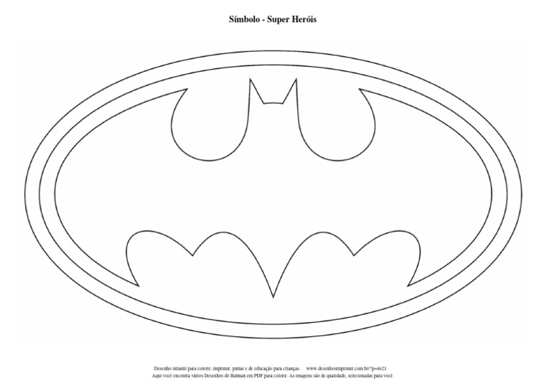 Desenhos Do Batman em PDF para Colorir Simbolo | PDF